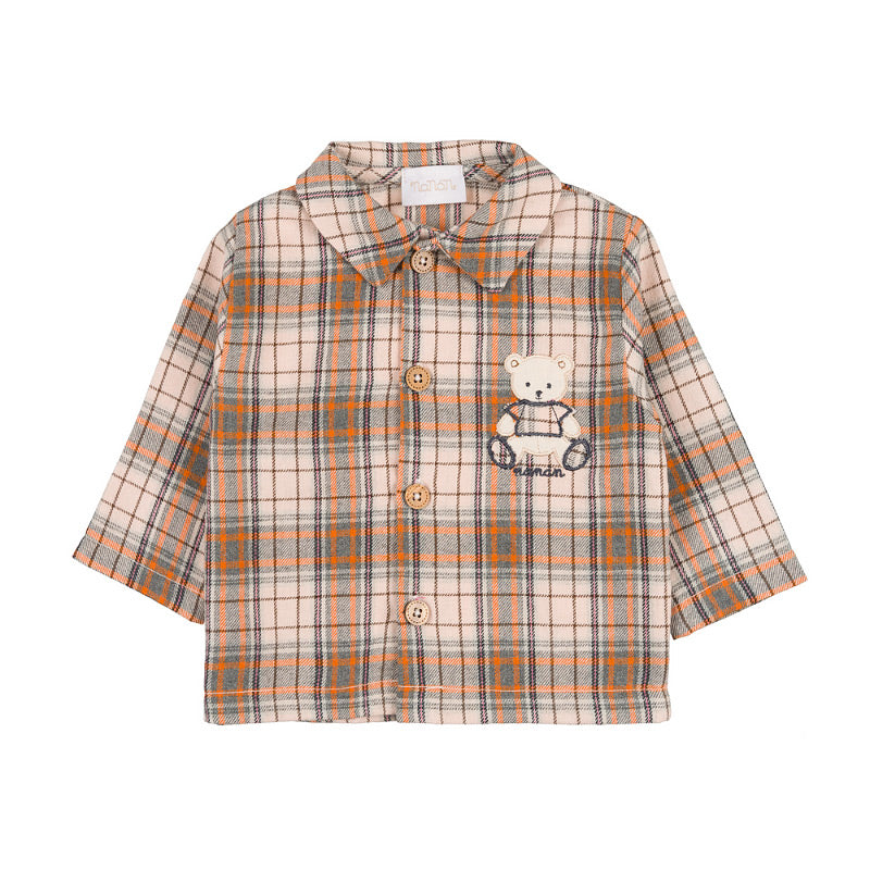 2 -piece Scottish pajamas with teddy bear – Nanan official